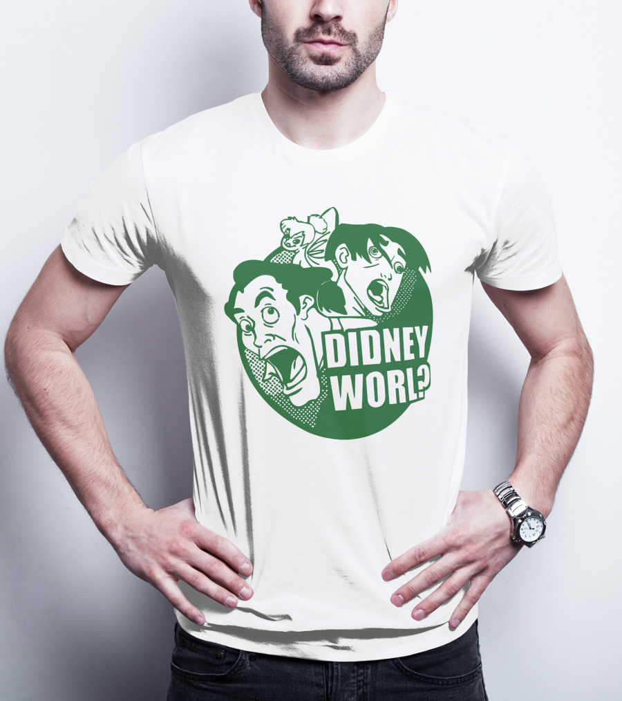 DIDNEY WORL Disney Parody Characters Reaction T-Shirt