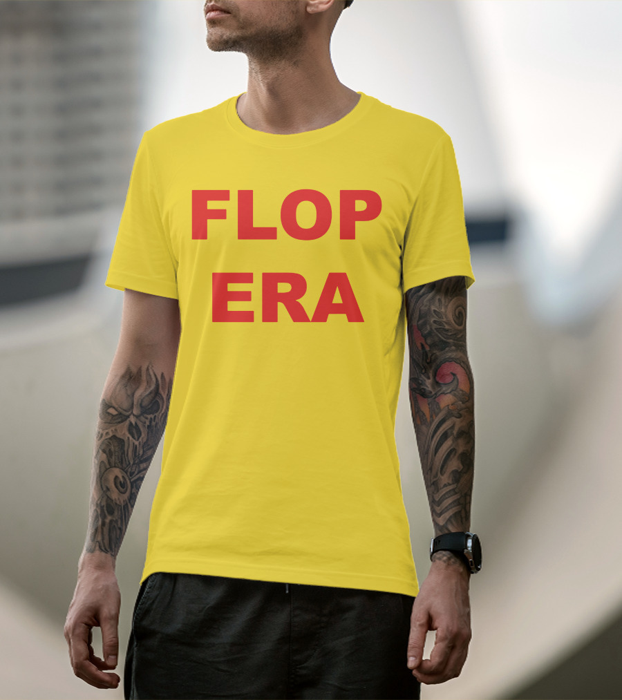 FLOP ERA Yellow Background T-Shirt
