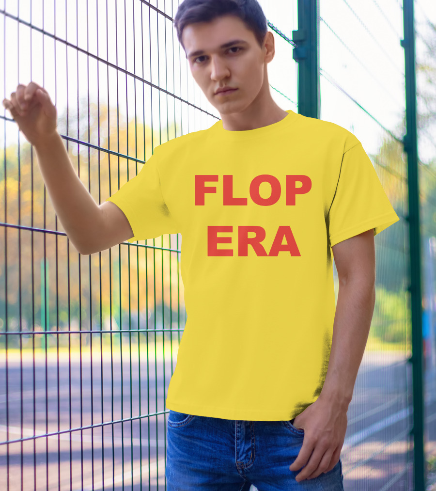 FLOP ERA Yellow Background T-Shirt