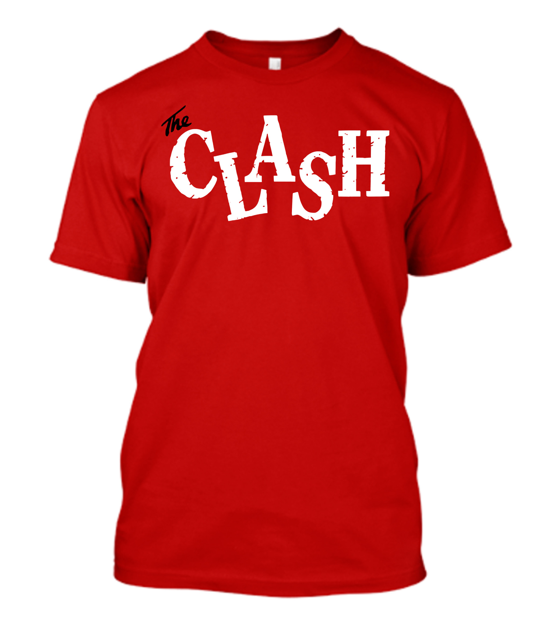 The Clash Band Logo White Text T-Shirt