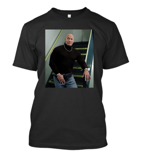 The Rock Iconic 90s Turtleneck Fanny Pack Look T-Shirt