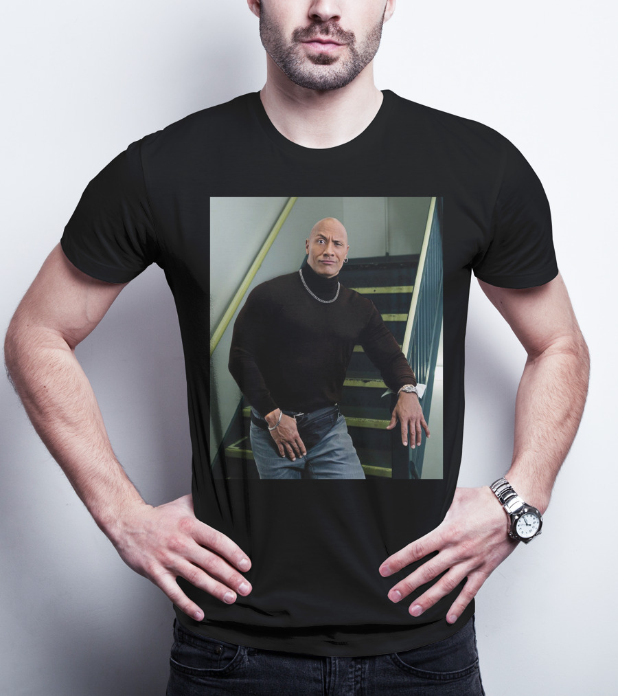 The Rock Iconic 90s Turtleneck Fanny Pack Look T-Shirt