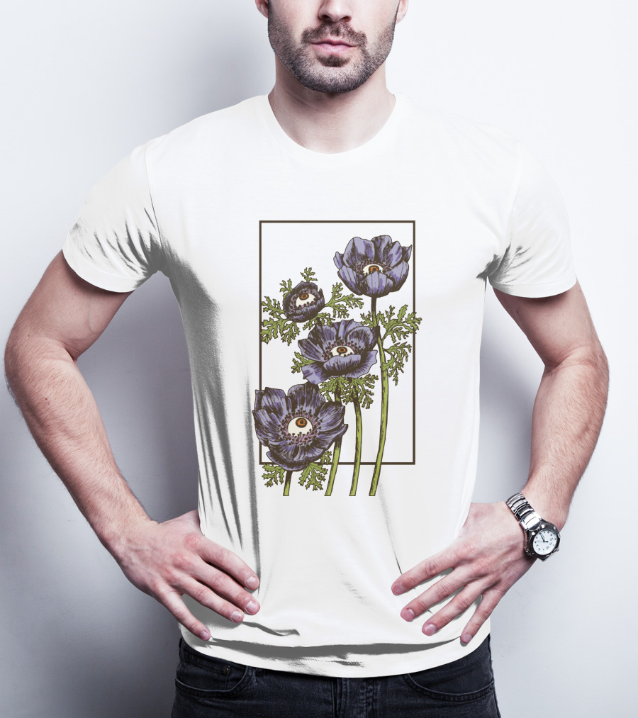 Creepy Eye Anemone Botanical Clothing T-Shirt