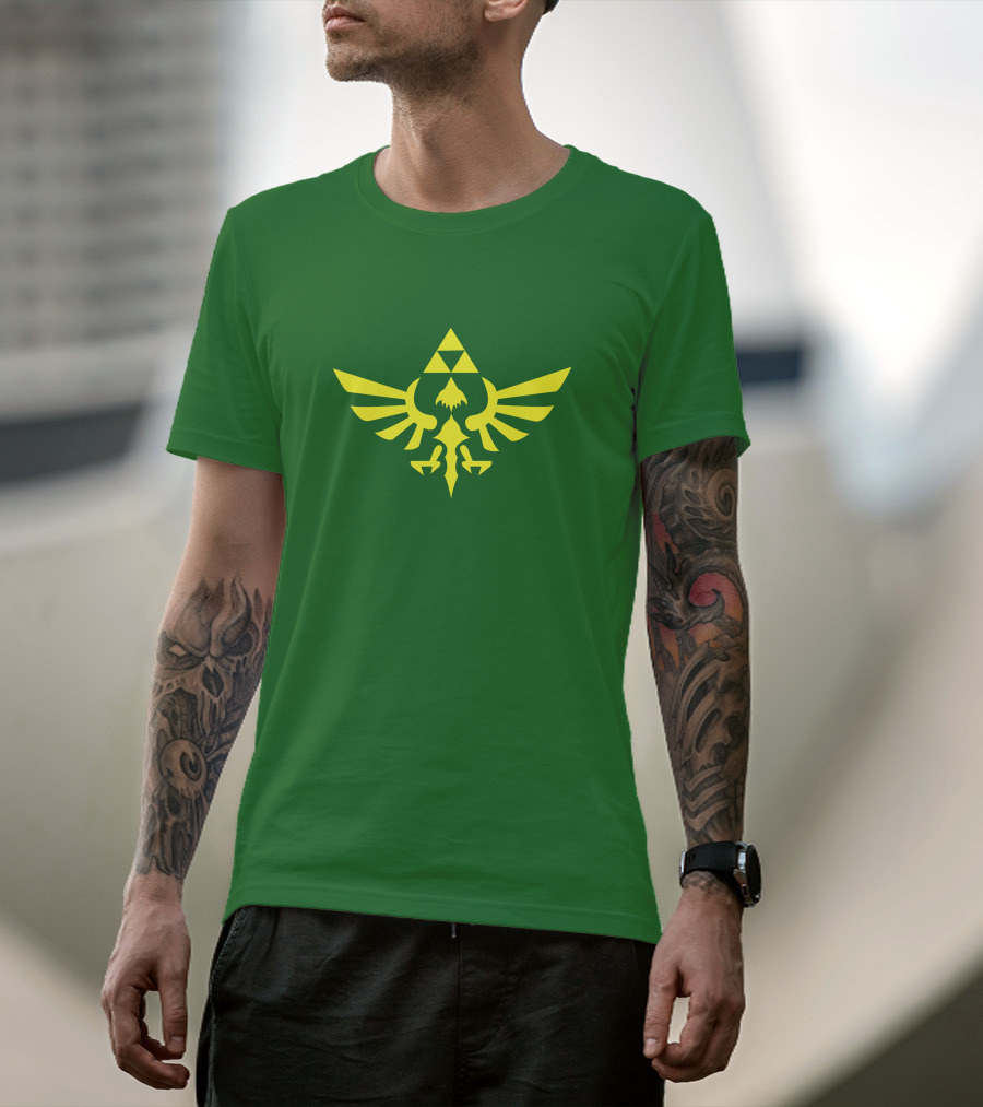 Triforce Symbol Hylian Eagle Green Cargo Shorts T-Shirt
