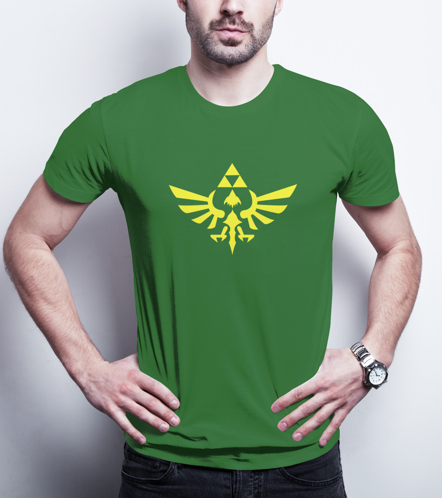 Triforce Symbol Hylian Eagle Green Cargo Shorts T-Shirt