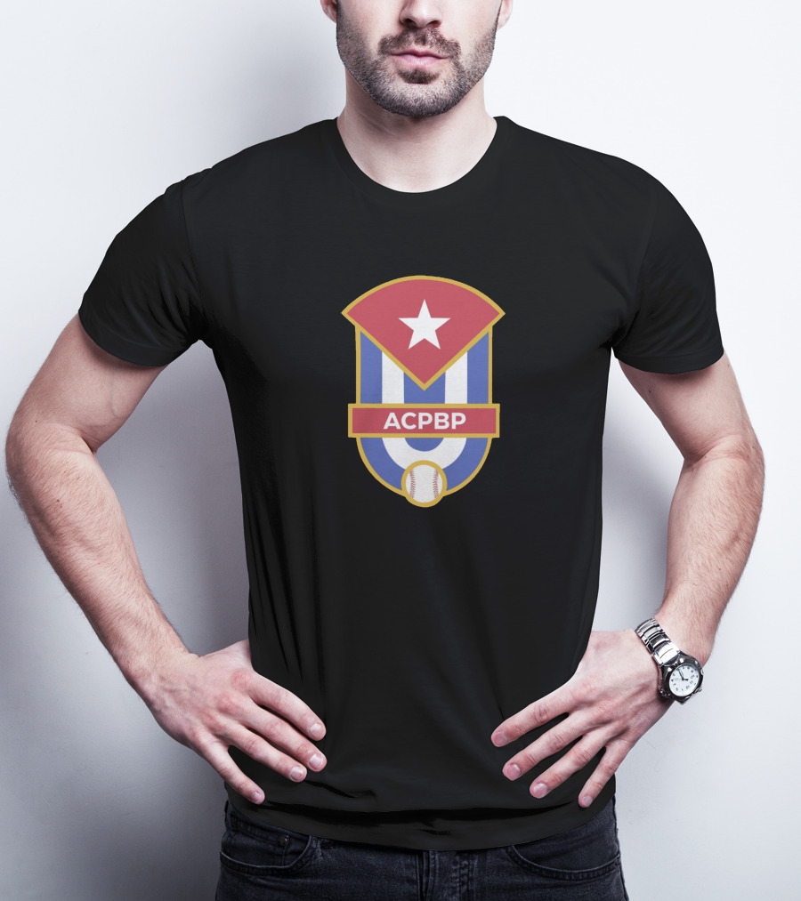 ACPBP Cuban Baseball Emblem Star And Baseball T-Shirt