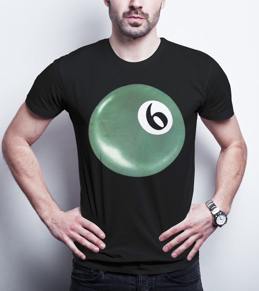 Syxx 6 Ball Green Pool Ball T-Shirt