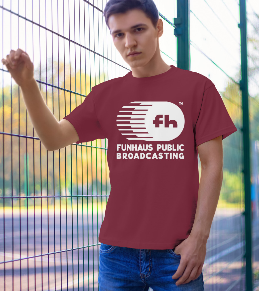 Funhaus Public Broadcasting Logo Design Fh T-Shirt