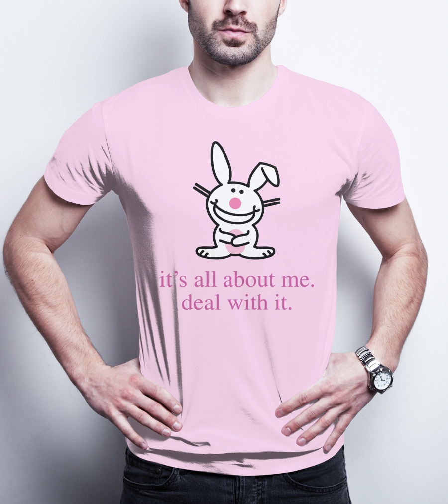 Emi It's All About Me Deal With It Happy Bunny T-Shirt