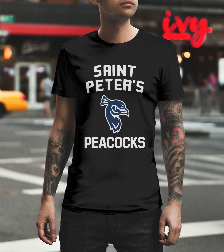 Saint Peter's Peacocks Eli Manning T-Shirt