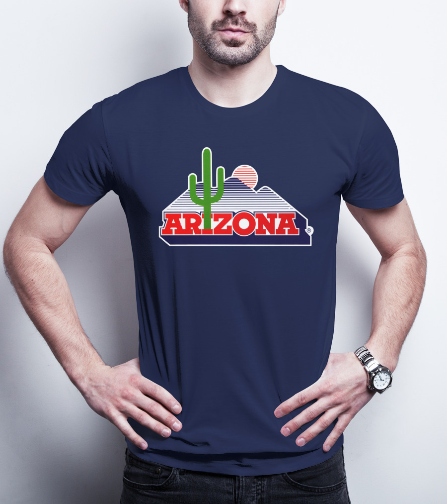 Arizona Wildcats Logo Cactus And Sunset T-Shirt