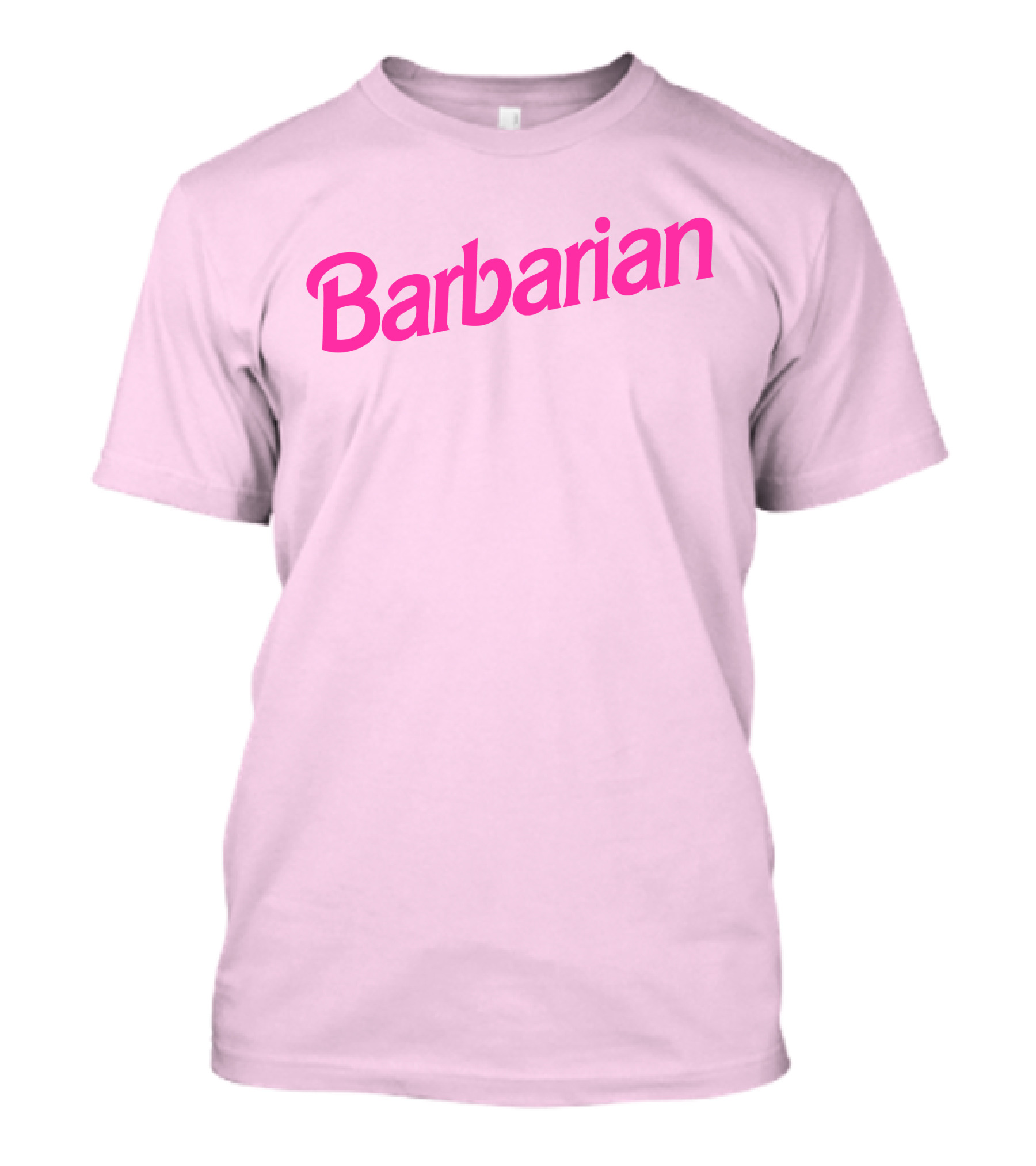 Barbarian Barbie Pink Font T-Shirt