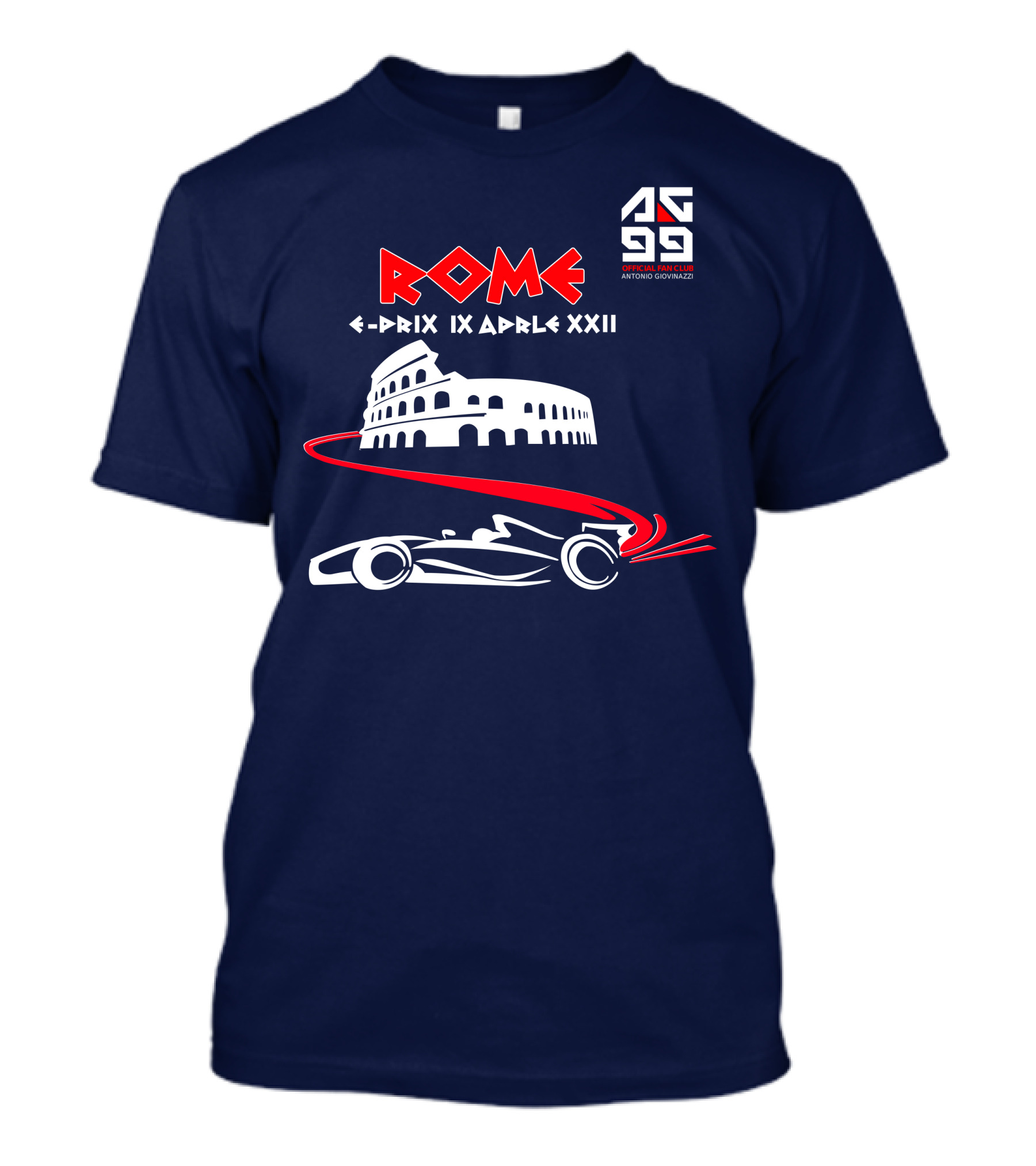 Rome E-Prix IX Aprile XXII AG99 Official Fan Club Antonio Giovinazzi T-Shirt