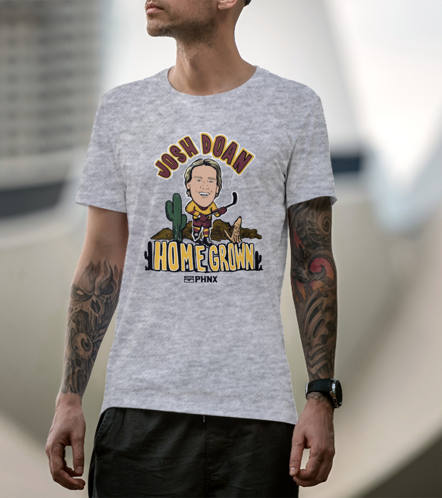 Josh Doan Homegrown PHNX Cactus Desert Hockey T-Shirt