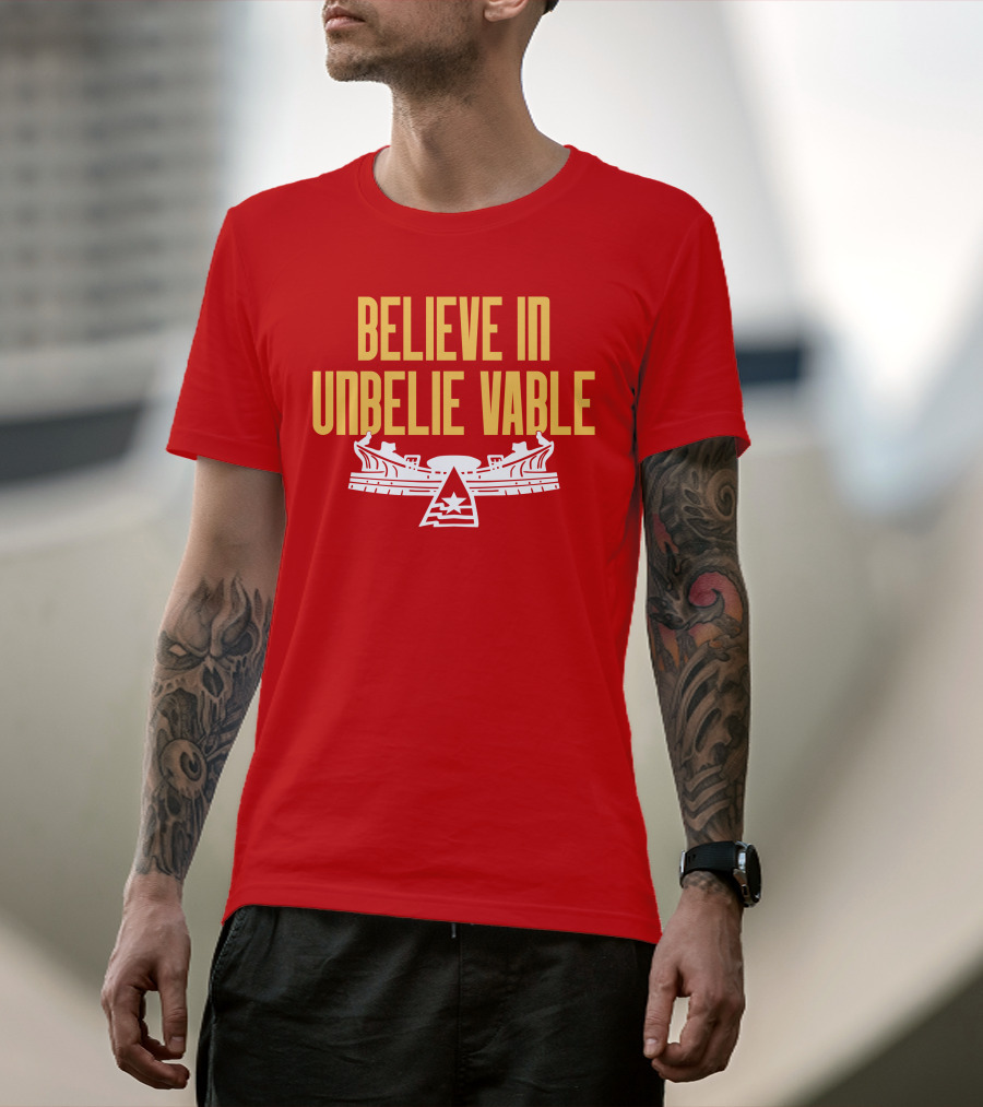 Kansas City Chiefs Believe In Unbelievable Stadium Emblem T-Shirt