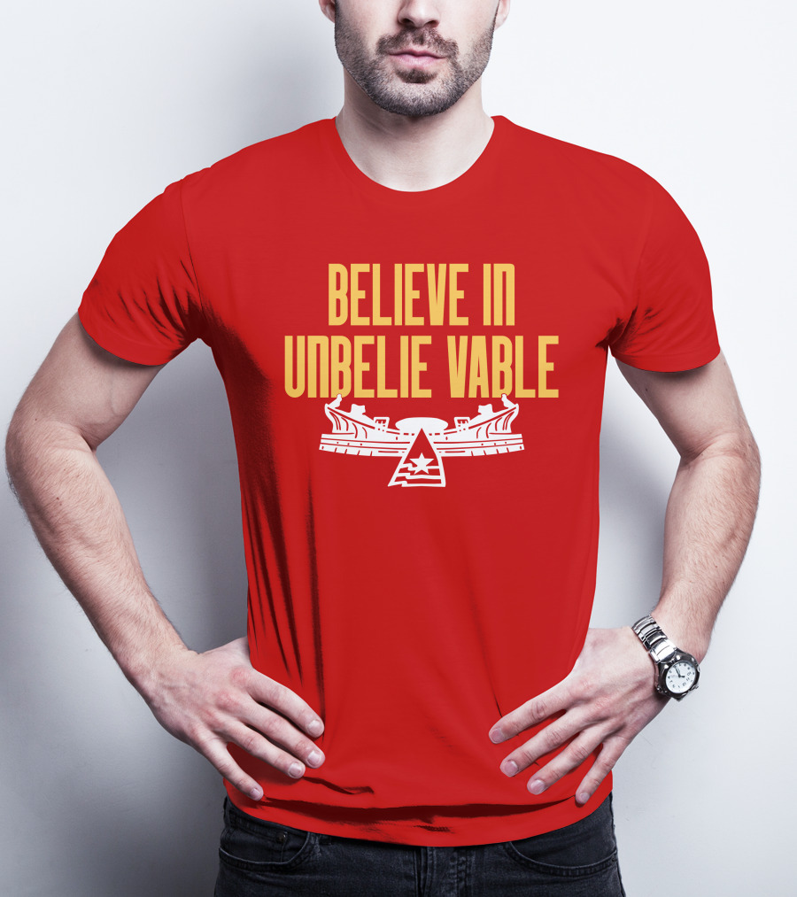 Kansas City Chiefs Believe In Unbelievable Stadium Emblem T-Shirt