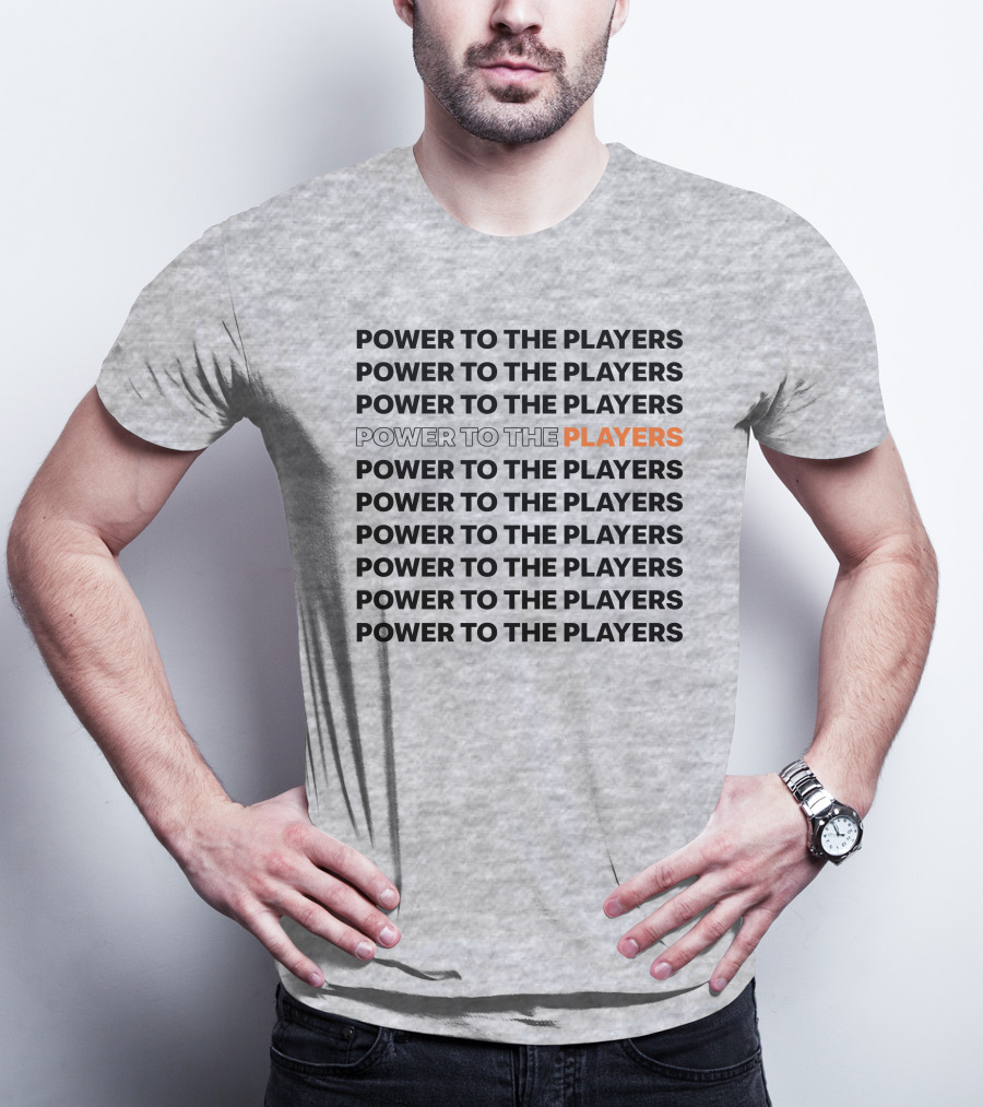 Power To The Players Bold Repeated T-Shirt