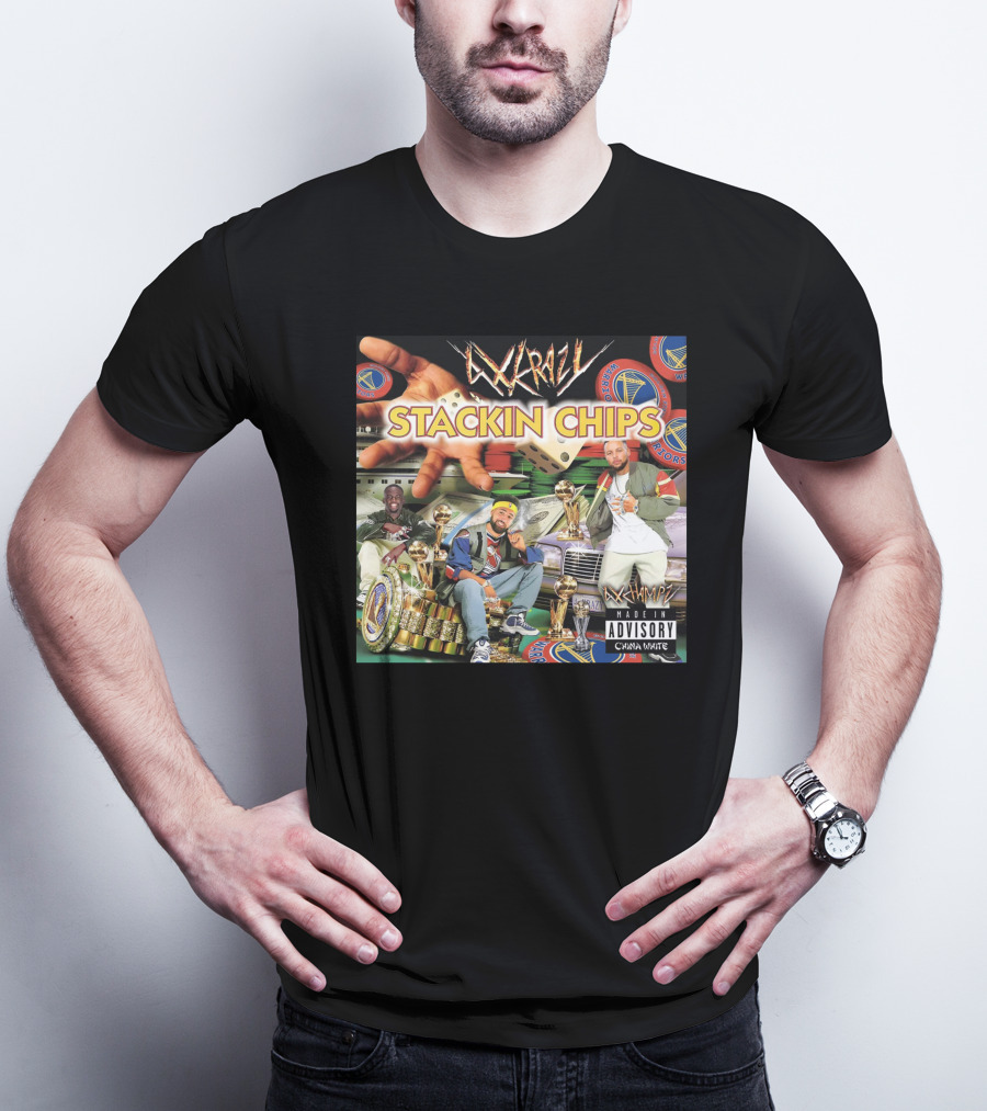 4Xkrazy Stackin Chips Warriors Dice Trophy Vintage Vibe Parental Advisory Chawaz Matee T-Shirt