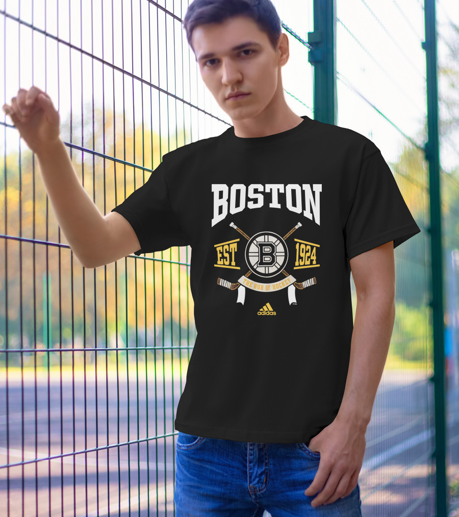 Boston Bruins Boston Est 1924 The Hub Of Hockey T-Shirt