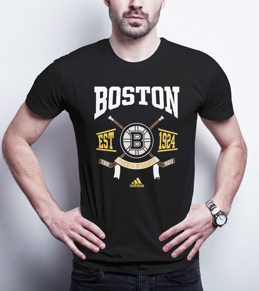 Boston Bruins Boston Est 1924 The Hub Of Hockey T-Shirt