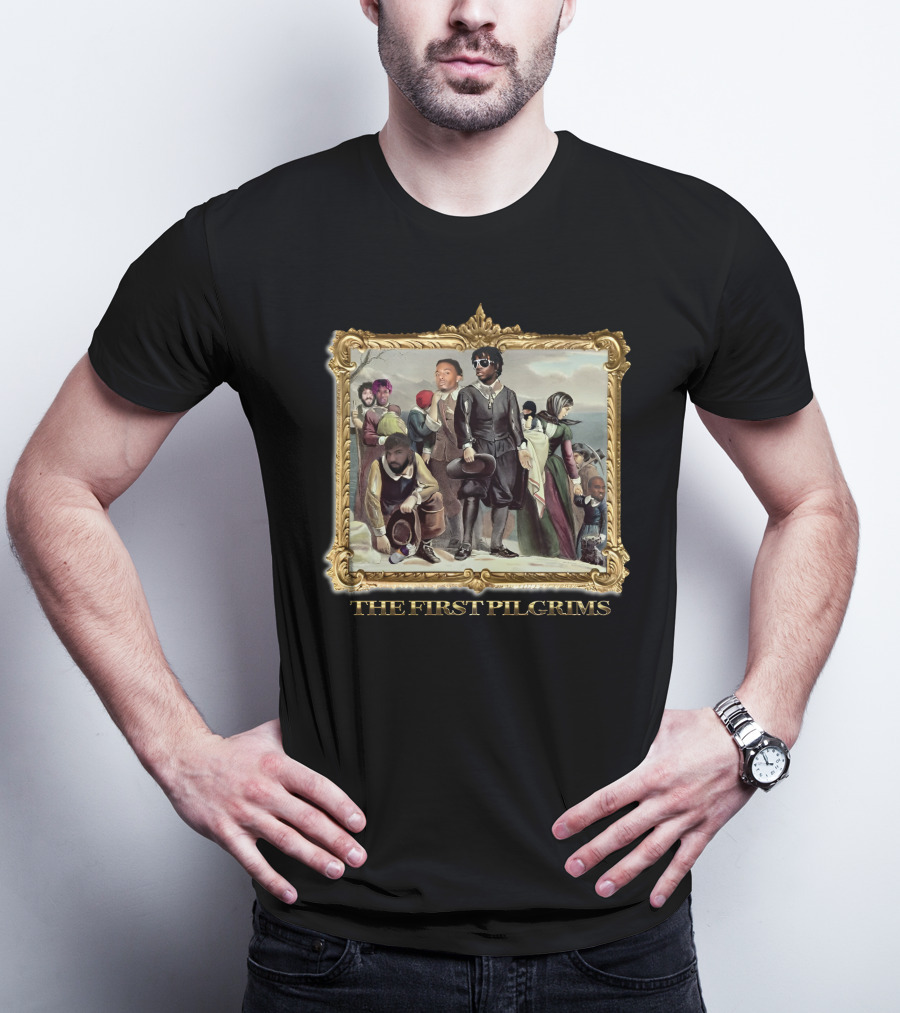 Crappy Worldwide The First Pilgrims Framed Historical T-Shirt