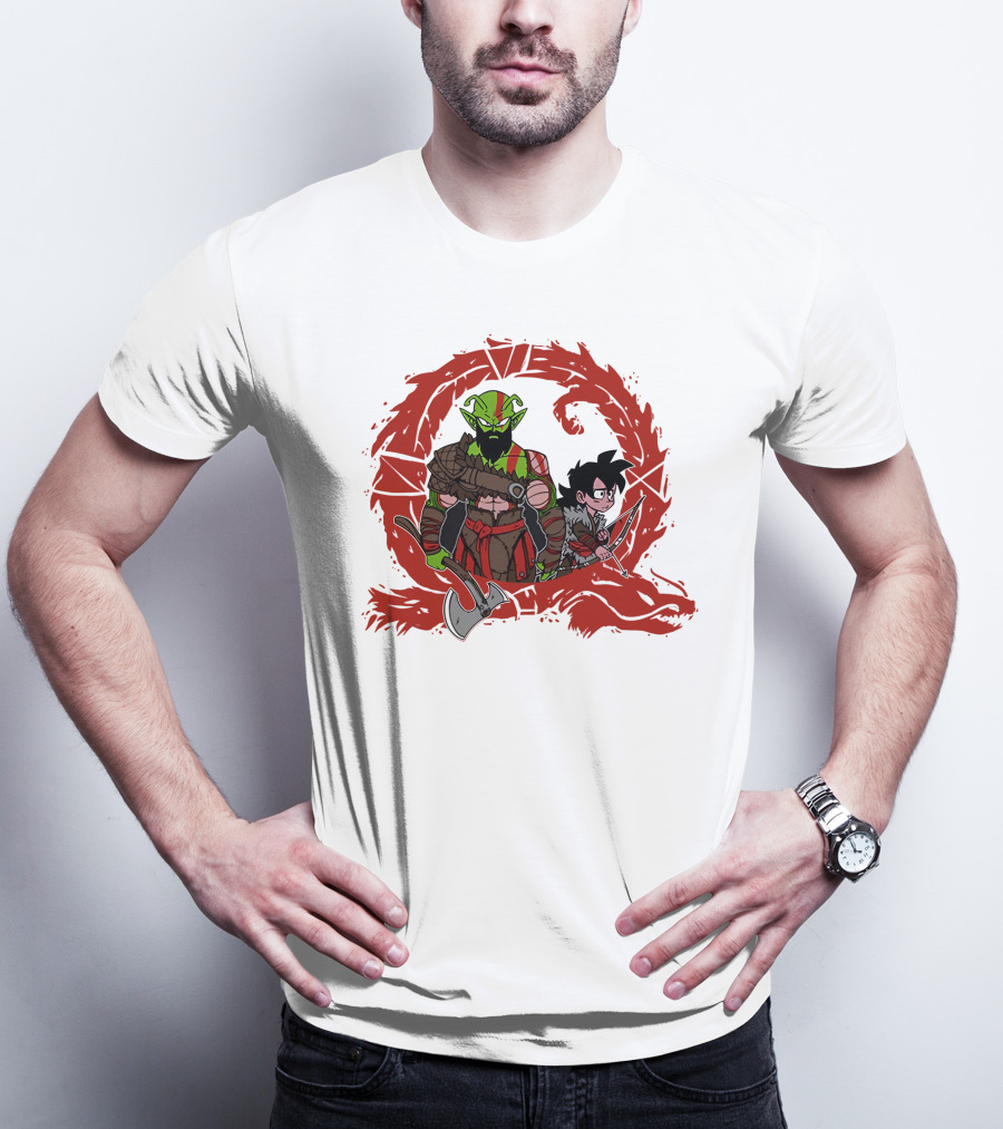 Kami Of War God Of War Crossover With Dragon Ball Z Characters T-Shirt