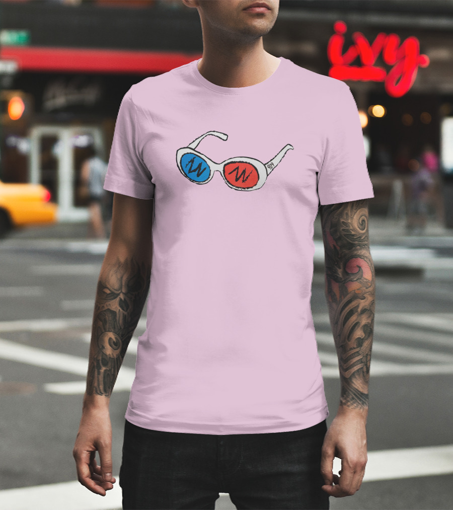 George 3D Goggles Blue Red Lenses T-Shirt