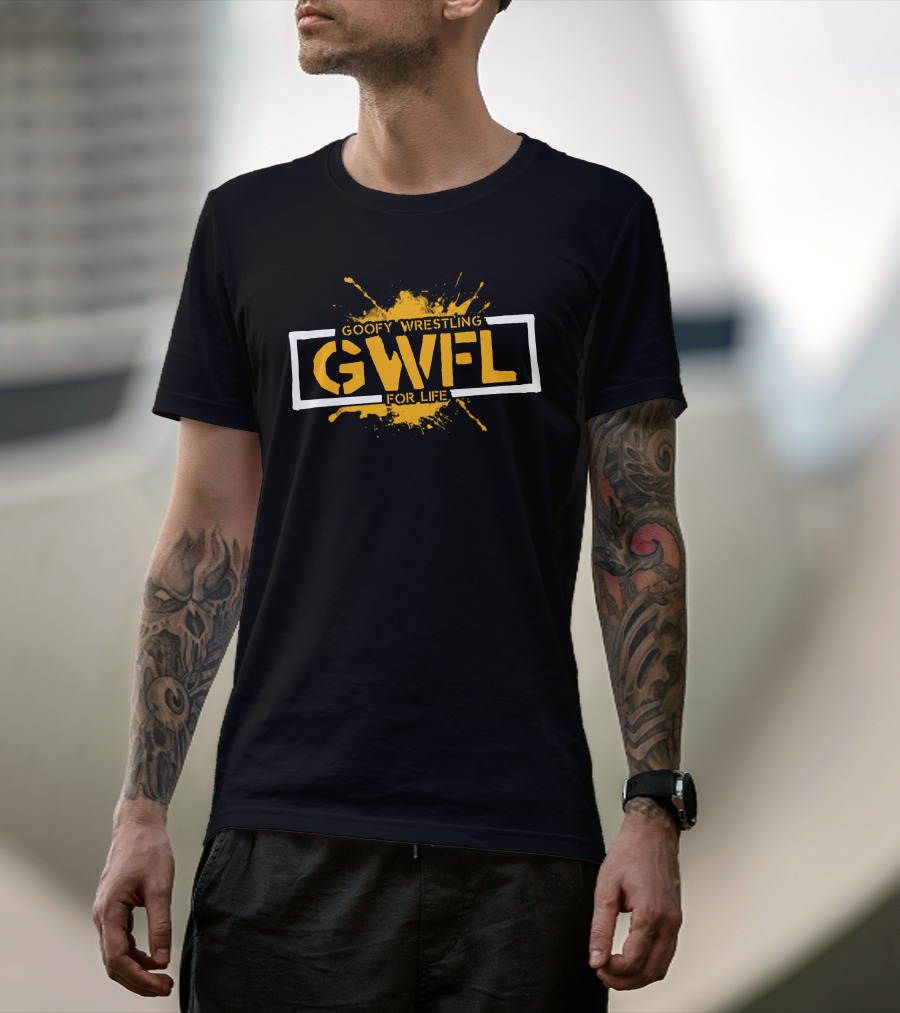 Goofy Wrestling For Life GWFL Splatter T-Shirt