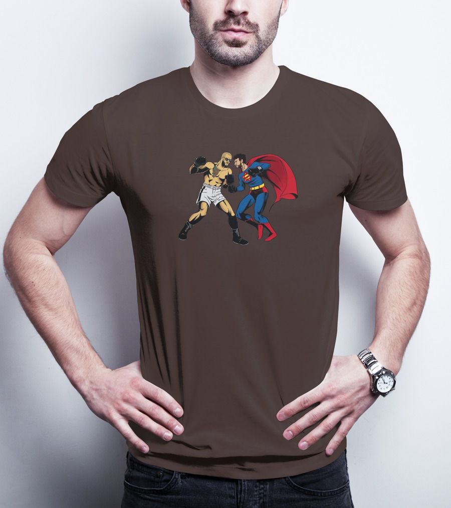 Adin Vs. Top Cartoon Boxer Superhero Confrontation T-Shirt