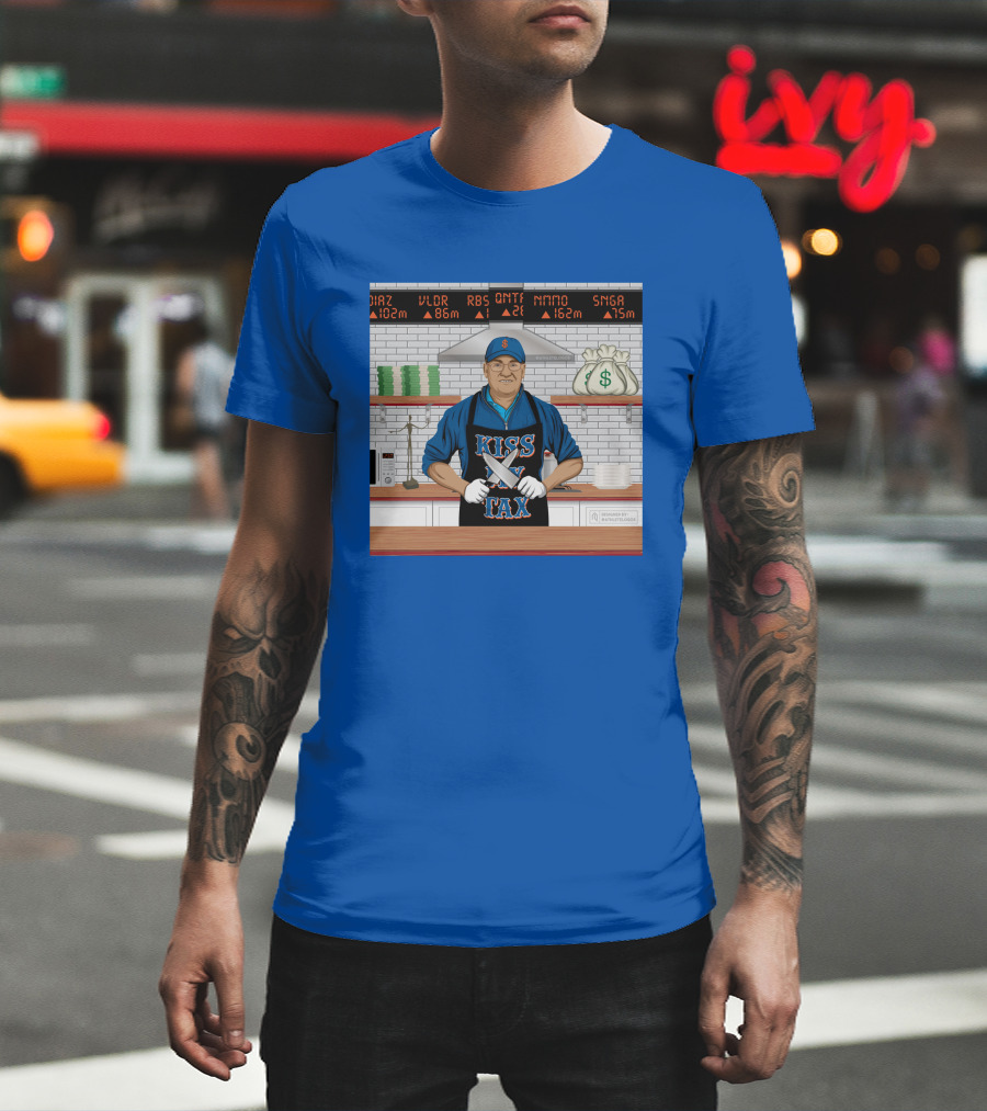 Kiss My Tex New York Money Chef Stock Market Cooking T-Shirt