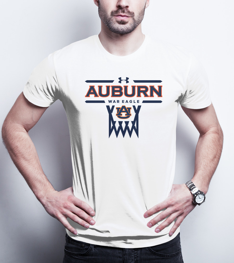 Auburn War Eagle Under Armour Logo Basketball Net T-Shirt