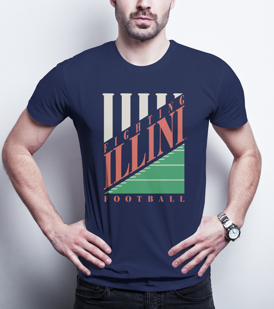Fighting Illini Football Illinois Field Stripes T-Shirt