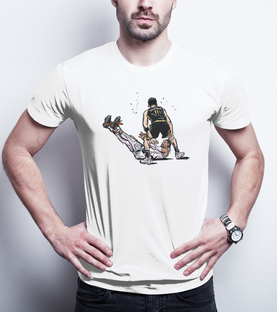 Luckymong Art Klay Thompson And Brooks Basketball Scene T-Shirt