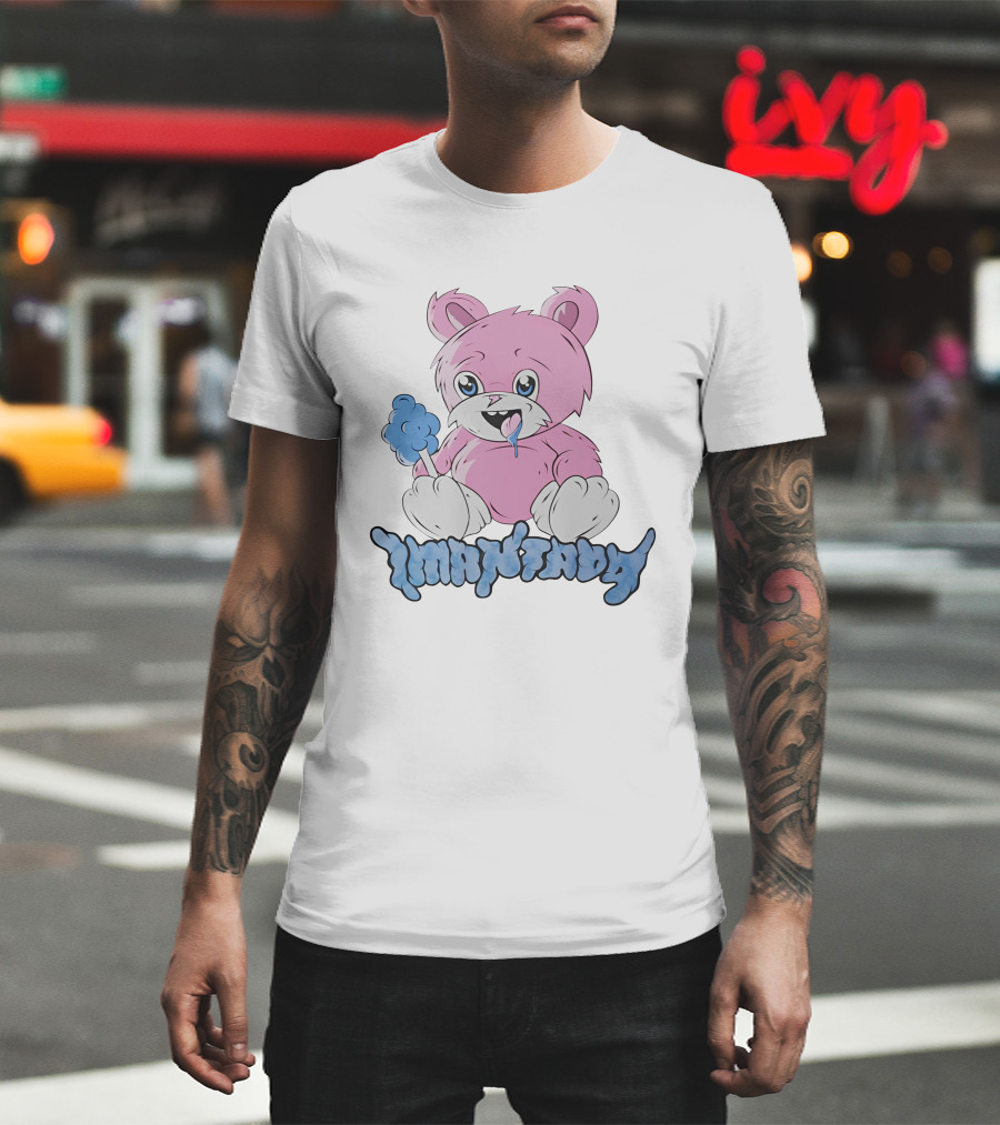 Camiseta Fluffy Cute Imantado Bear With Candyfloss T-Shirt