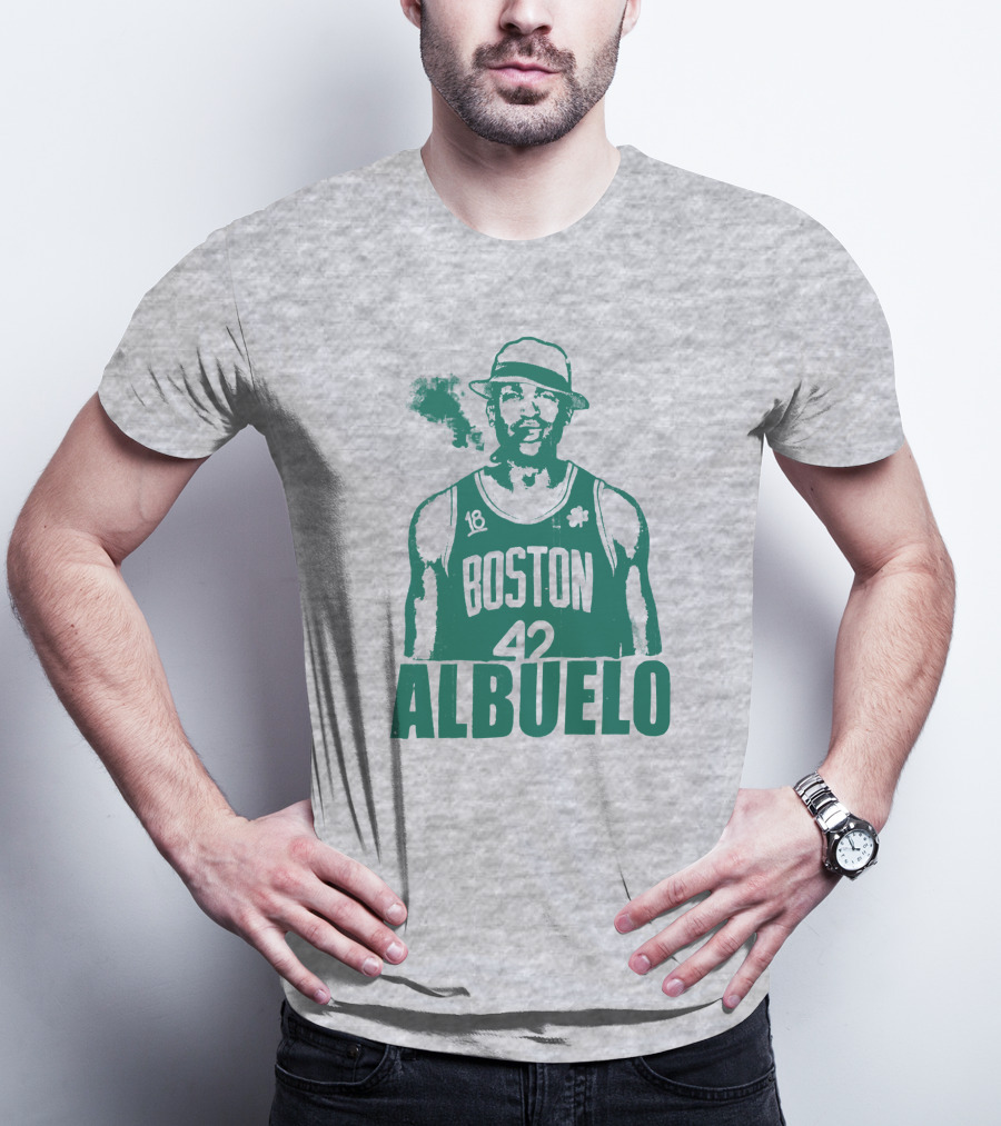 Boston 42 Albuelo Smoking Basketball Jersey T-Shirt