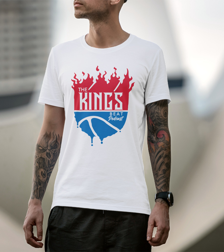 The Kings Beat Podcast Flame Basketball Drip T-Shirt