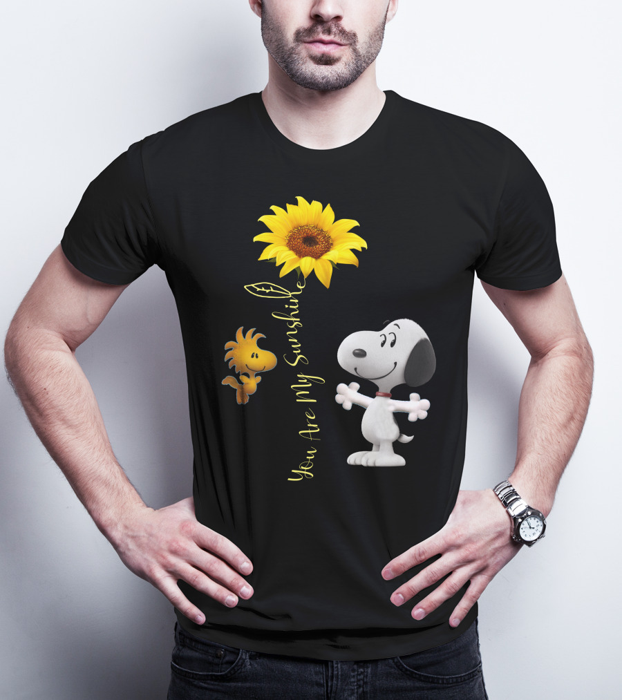 Snoopy And Woodstock You Are My Sunshine Sunflower T-Shirt