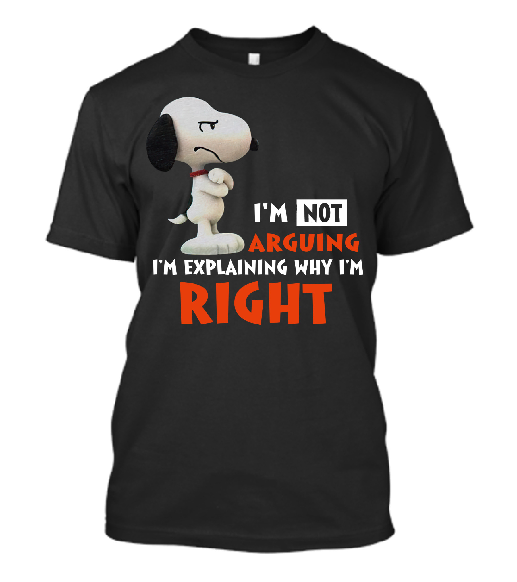 I'm Not Arguing I'm Explaining Why I'm Right Snoopy Classic Pose T-Shirt