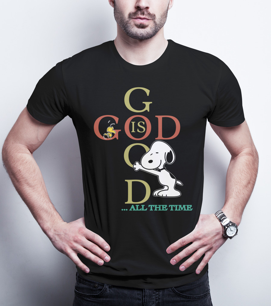 Snoopy And Woodstock God Is Good All The Time Peanuts Collection T-Shirt