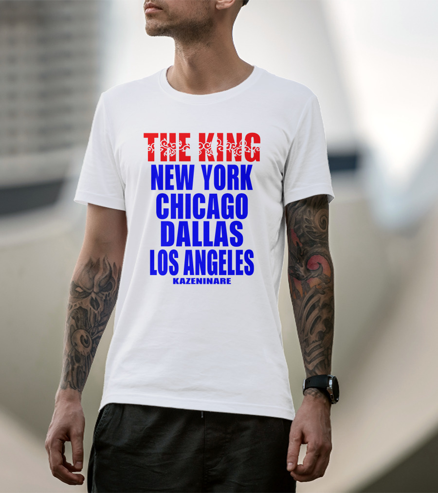 Minoru Suzuki The King New York Chicago Dallas Los Angeles Kazeninare NJPW1972 Shop T-Shirt