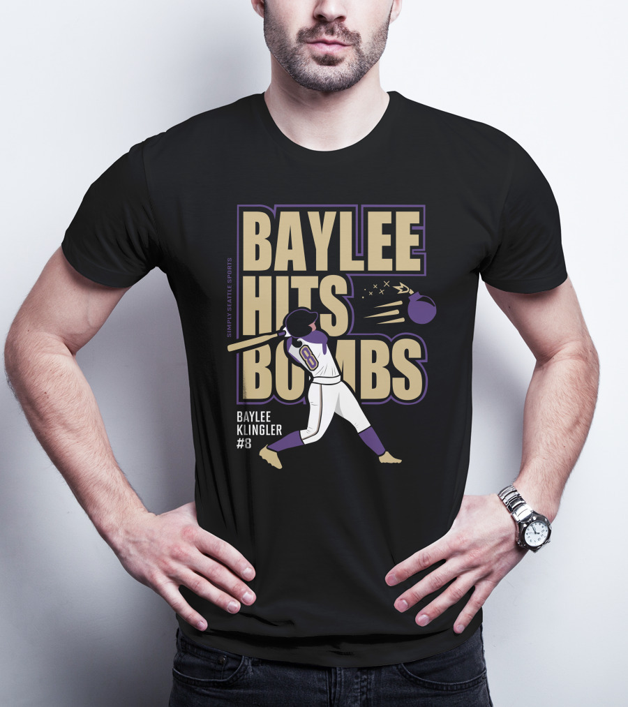 Baylee Hits Bombs Baylee Klingler #8 Samvy Seattle Sports T-Shirt