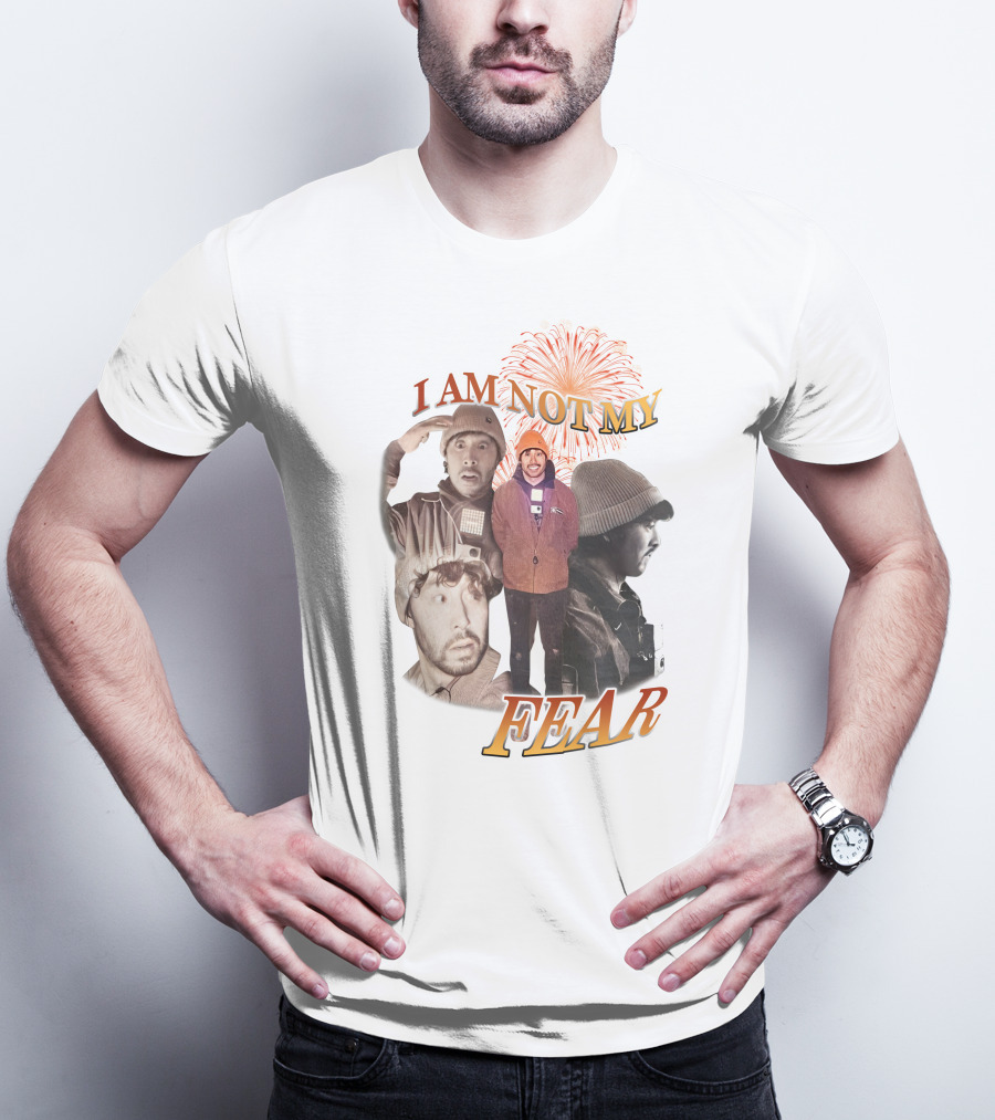 I Am Not My Fear Fireworks And Collage Portraits T-Shirt