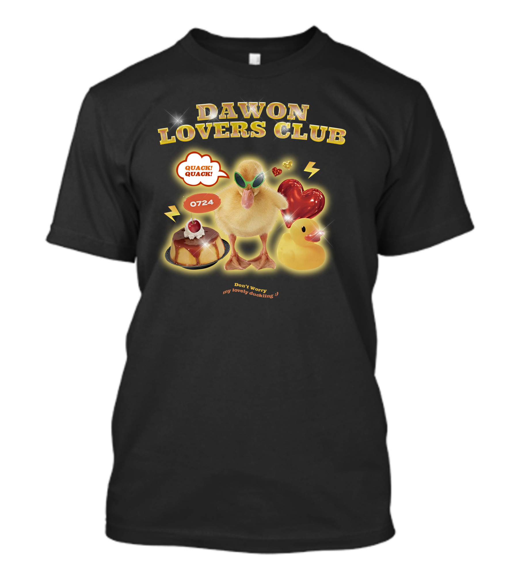 DAWON LOVERS CLUB Quack Quack 0724 Don't Worry My Lovely Duckling T-Shirt
