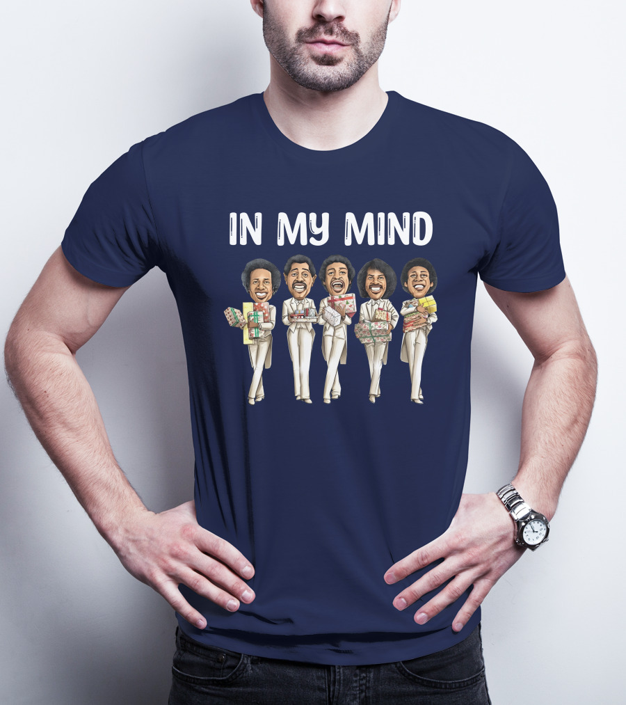 In My Mind Blackest Christmas Theme Holiday Gift Holding Group T-Shirt
