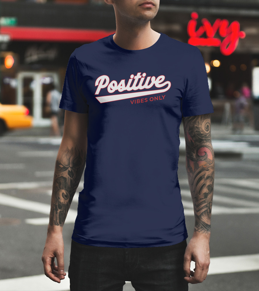 Positive Vibes Only Football T-Shirt