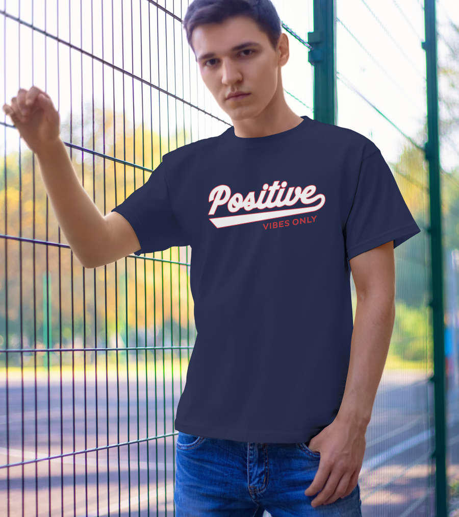 Positive Vibes Only Football T-Shirt