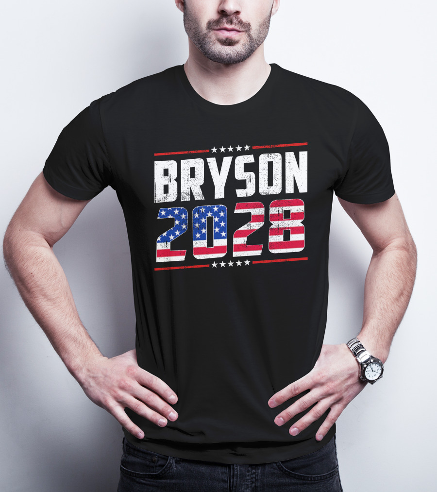 BRYSON 2028 American Flag Stars Stripes T-Shirt