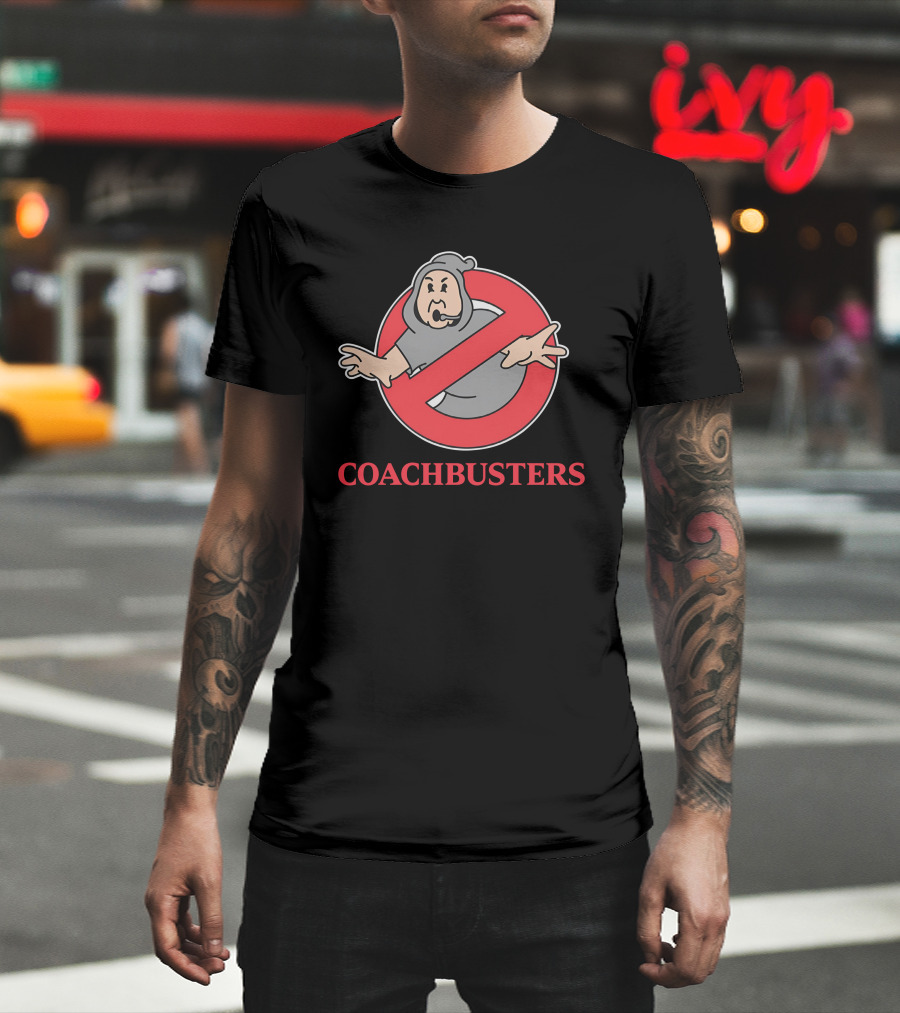 Ghostbusters Coachbusters Logo Parody With Ghost In No T-Shirt