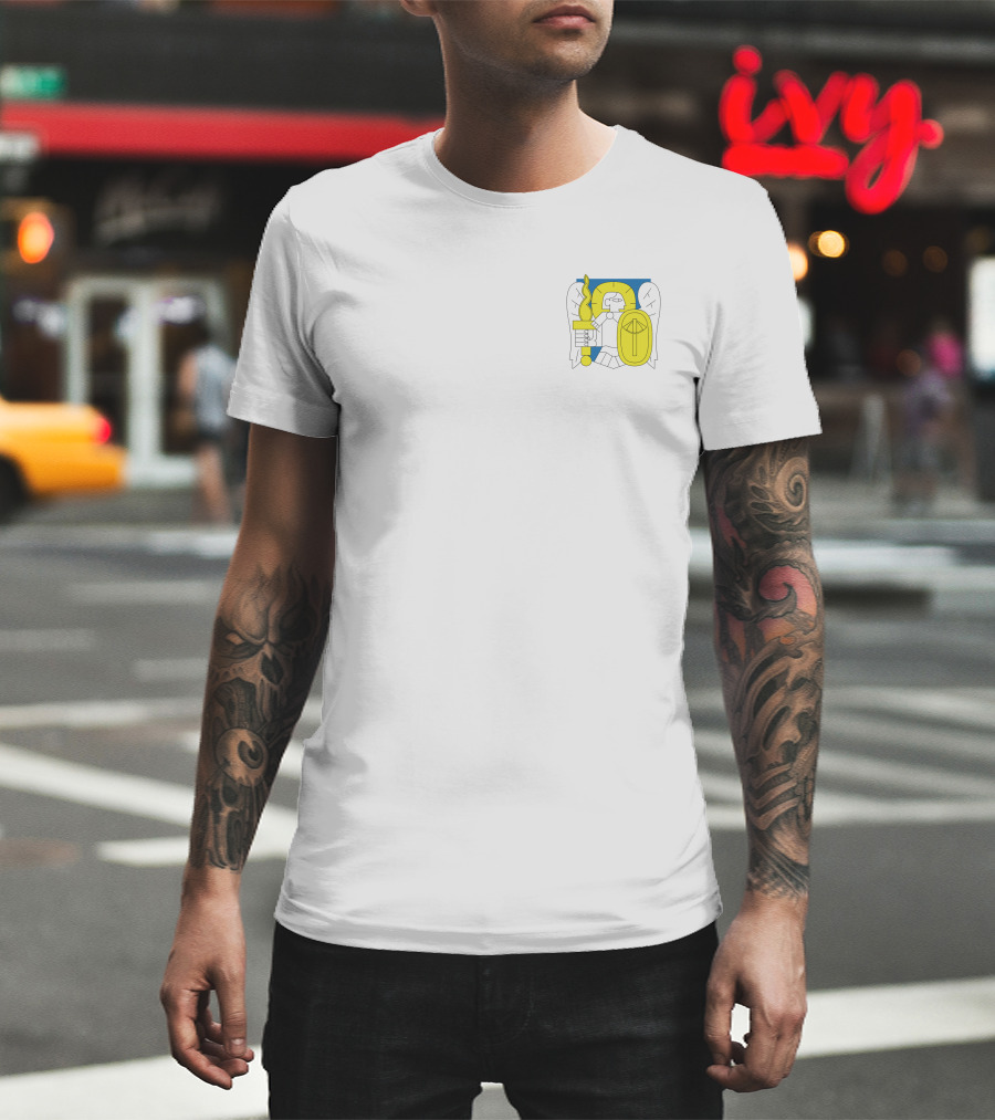 Kyiv Archangel St. Michael Emblem Blue Yellow T-Shirt