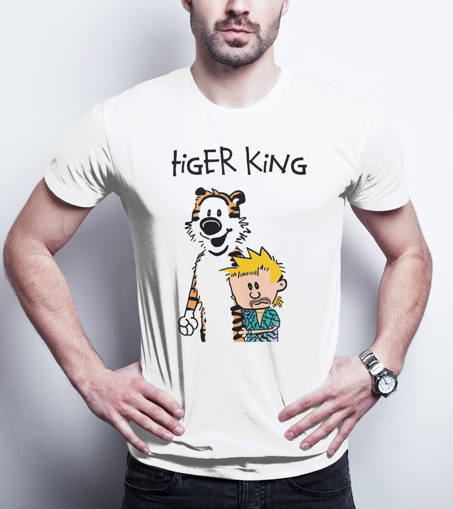 Tiger King Calvin And Hobbes Meme T-Shirt